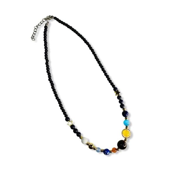 Jewelry | Solar System Mixed Bead Choker Necklace | Poshmark